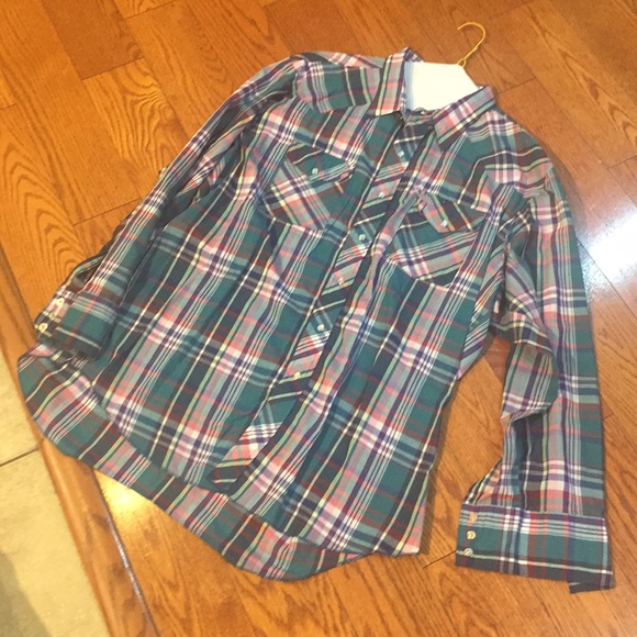 Wrangler | Shirts | Vintage Mens Wrangler Snap Button Up Shirt Sz Xl ...